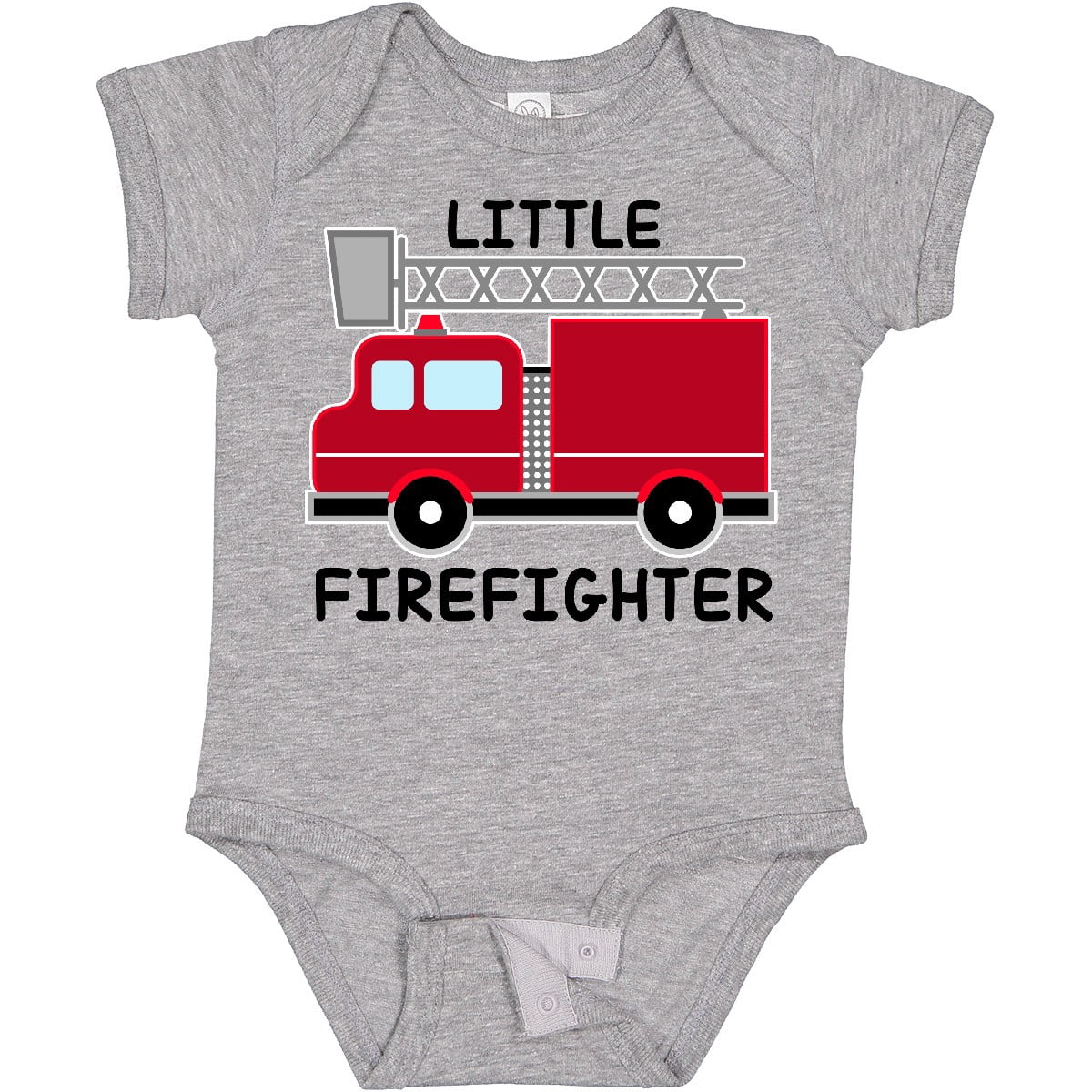 Tiny Nest Red Fire Little Firefighter Baby Bodysuit Truck Firetruck ...