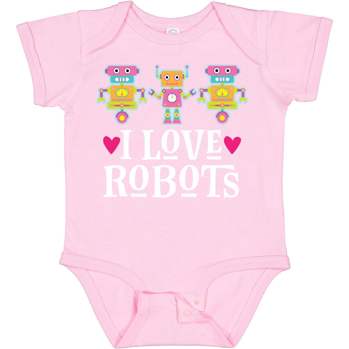 Tiny Nest Robotics I Love Robots Baby Bodysuit Cute One-Piece Infant ...