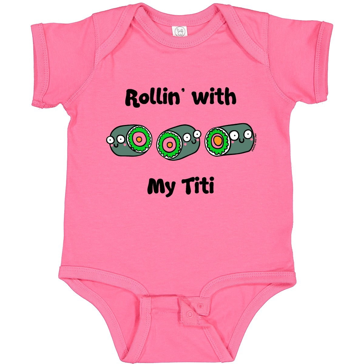 Tiny Nest Rollin' With My Titi Baby Bodysuit Sushi Fish Kids ...