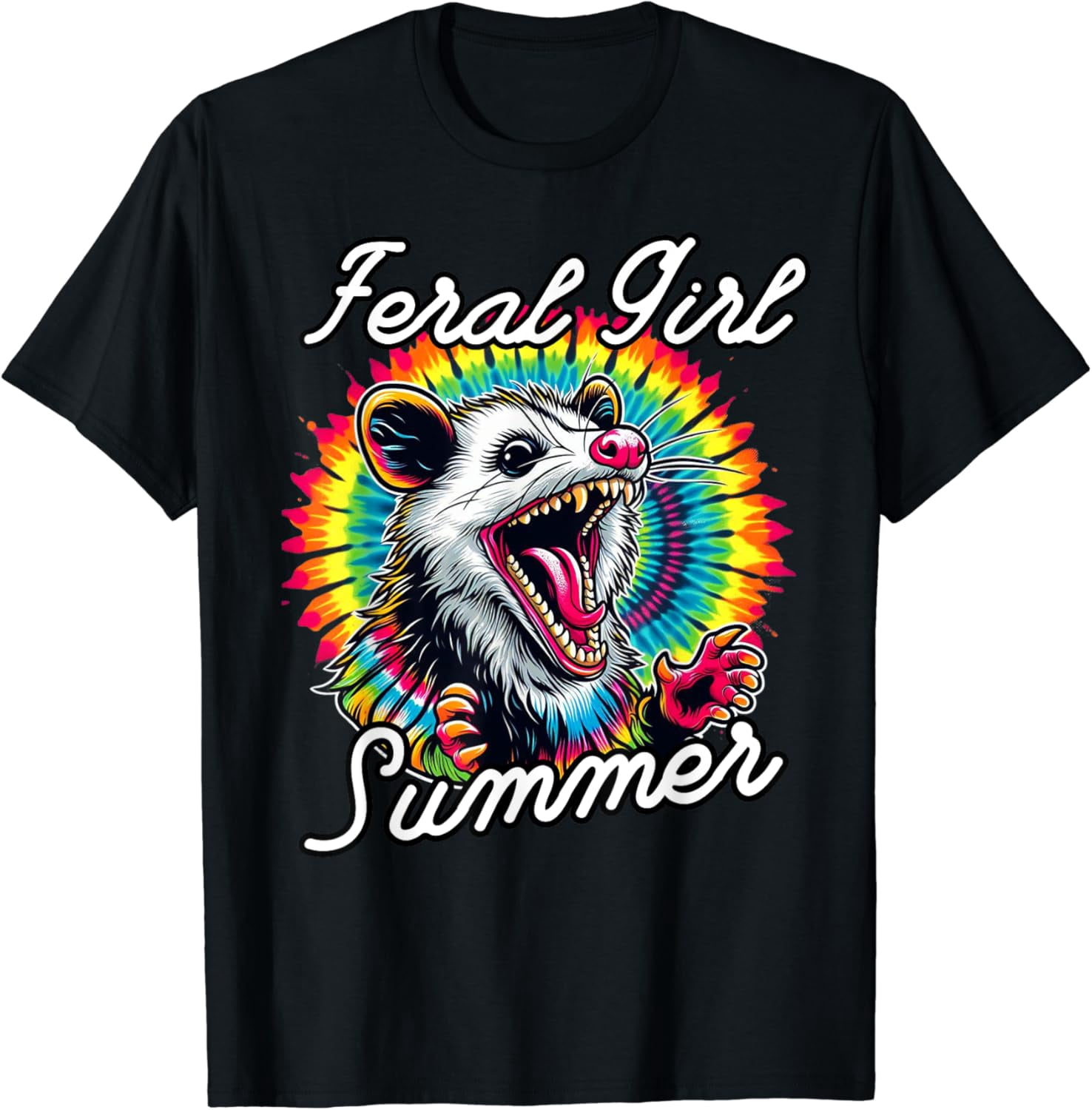 Tiny Nest Sarcastic Saying Feral Girl Summer Oppossum - Walmart.com
