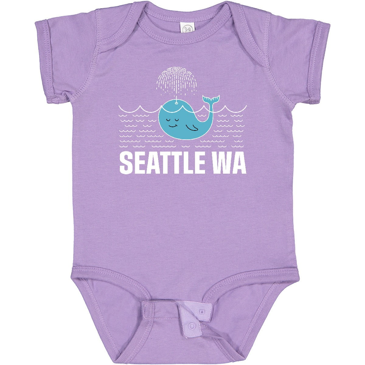 Tiny Nest Seattle Washington Cute Whale Travel Baby Bodysuit Wa ...