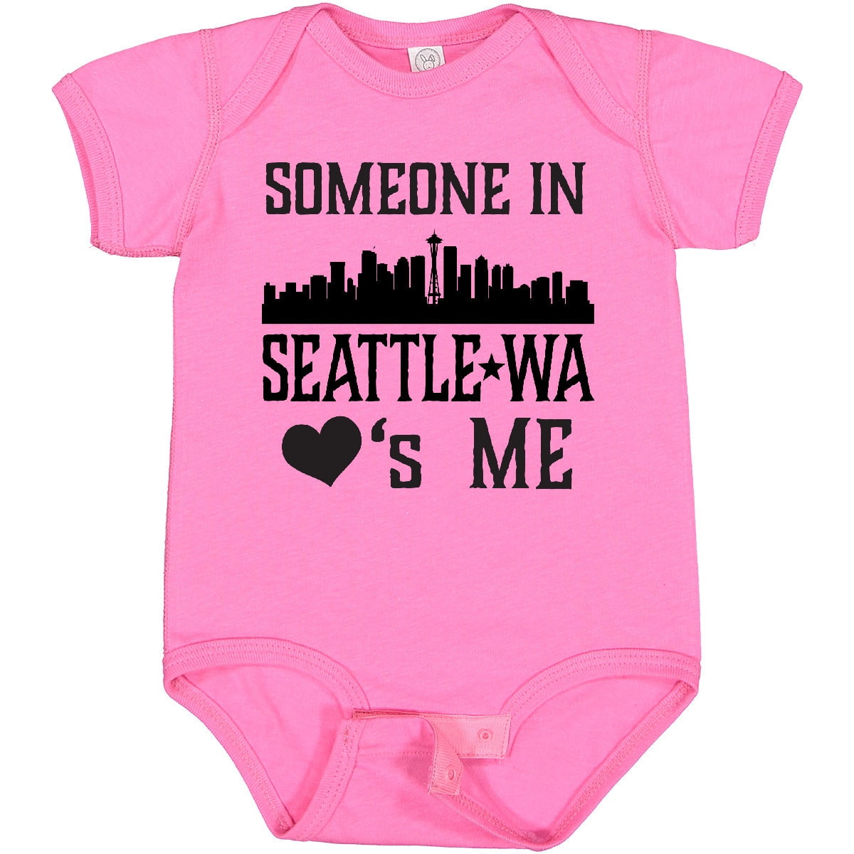 Tiny Nest Seattle Washington Someone Loves Me Skyline Baby Bodysuit Wa ...