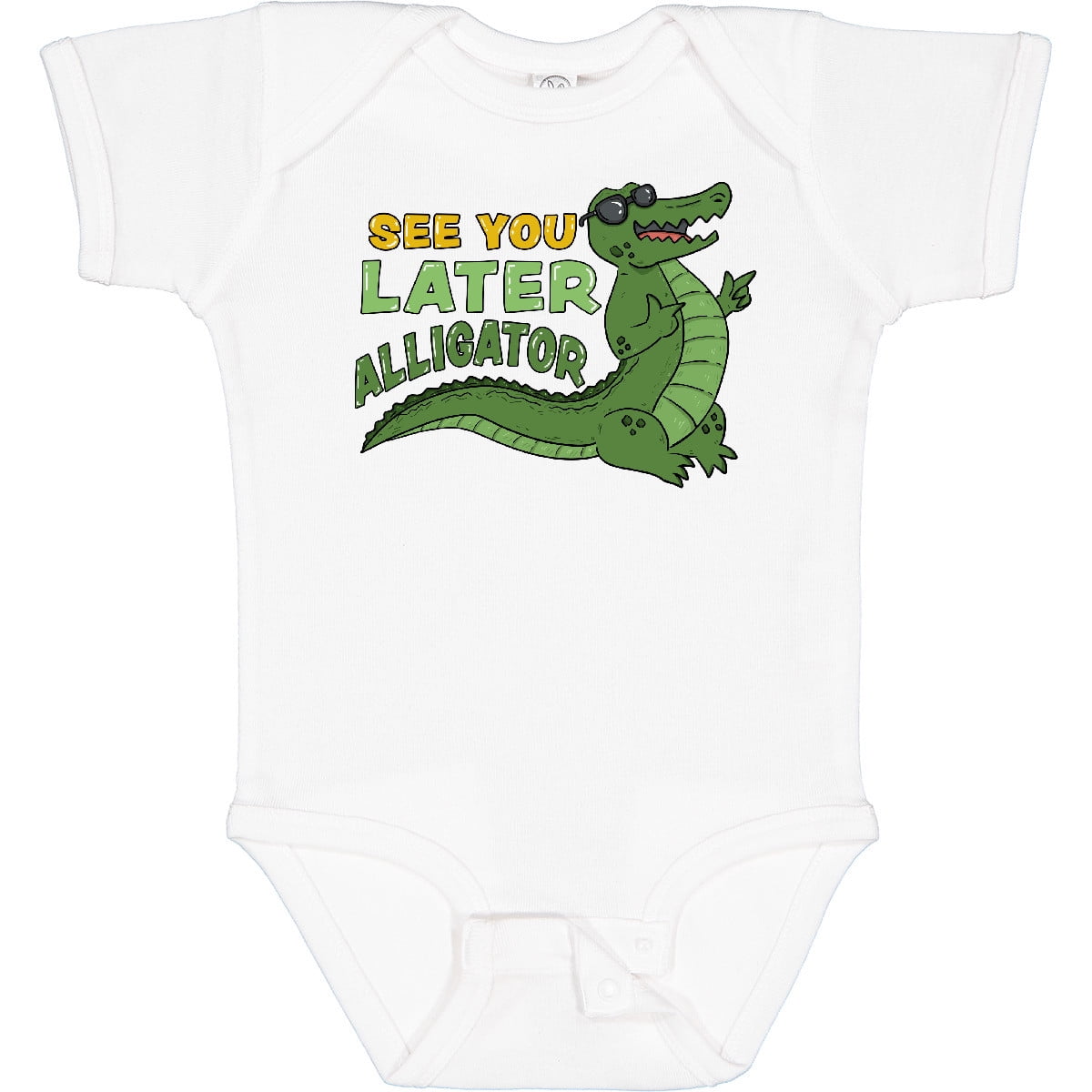 Tiny Nest See You Later Alligator With Black Sunglasses Infant Creeper ...
