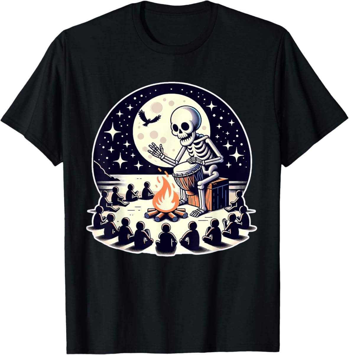 Tiny Nest Skeleton Djembe Drum T-Shirt, Size S To 5XL T-Shirt - Walmart.com