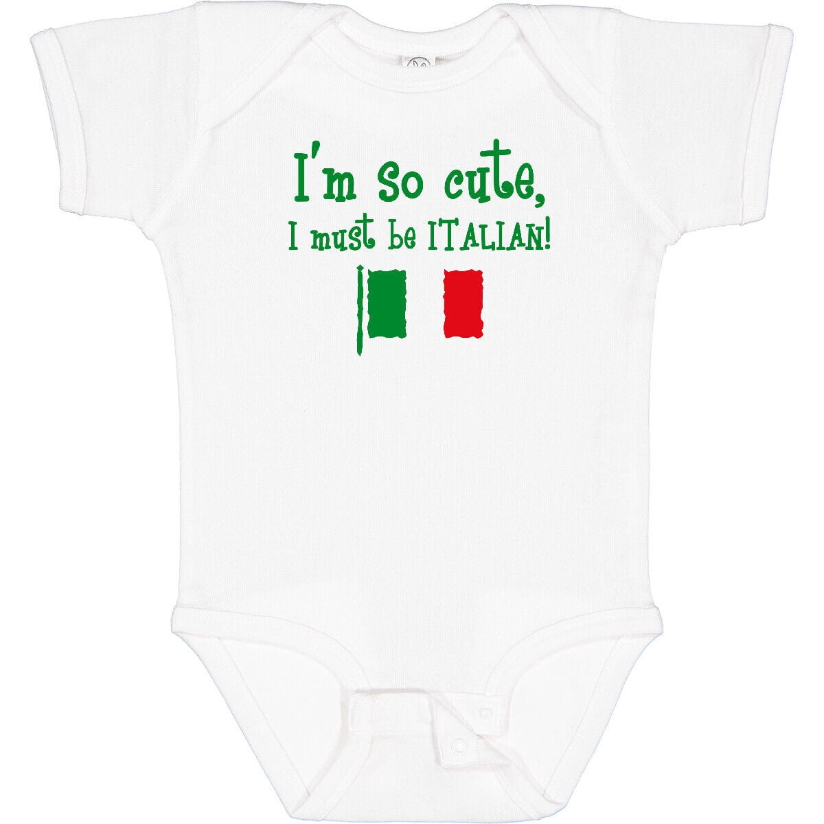 Tiny Nest So Cute Italian Baby Bodysuit Im Italy Flag Pinkinkartkids ...