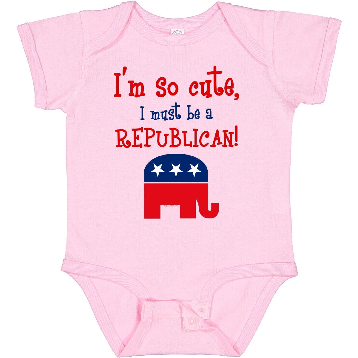 Tiny Nest So Cute Republican Baby Bodysuit Little Gop Elephant Red ...