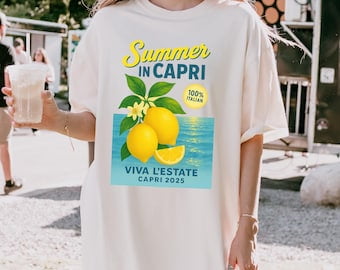 Tiny Nest Summer In Capri, Limoncello Shirt, Capri Italy Shirt, Jersey ...