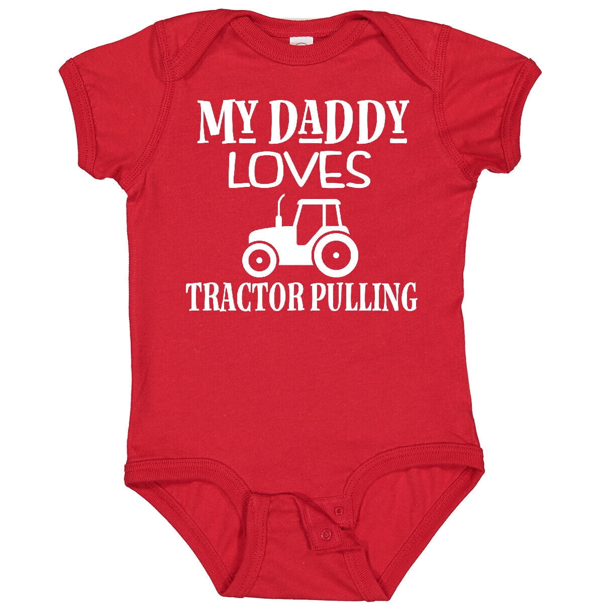 Tiny Nest Tractor Pulling Dad Baby Bodysuit Power Tractors Childs Sport ...