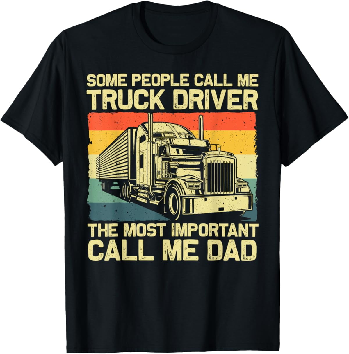 Tiny Nest Truck Driver Art For Men Dad Father Trucking Cdl Trucker T ...