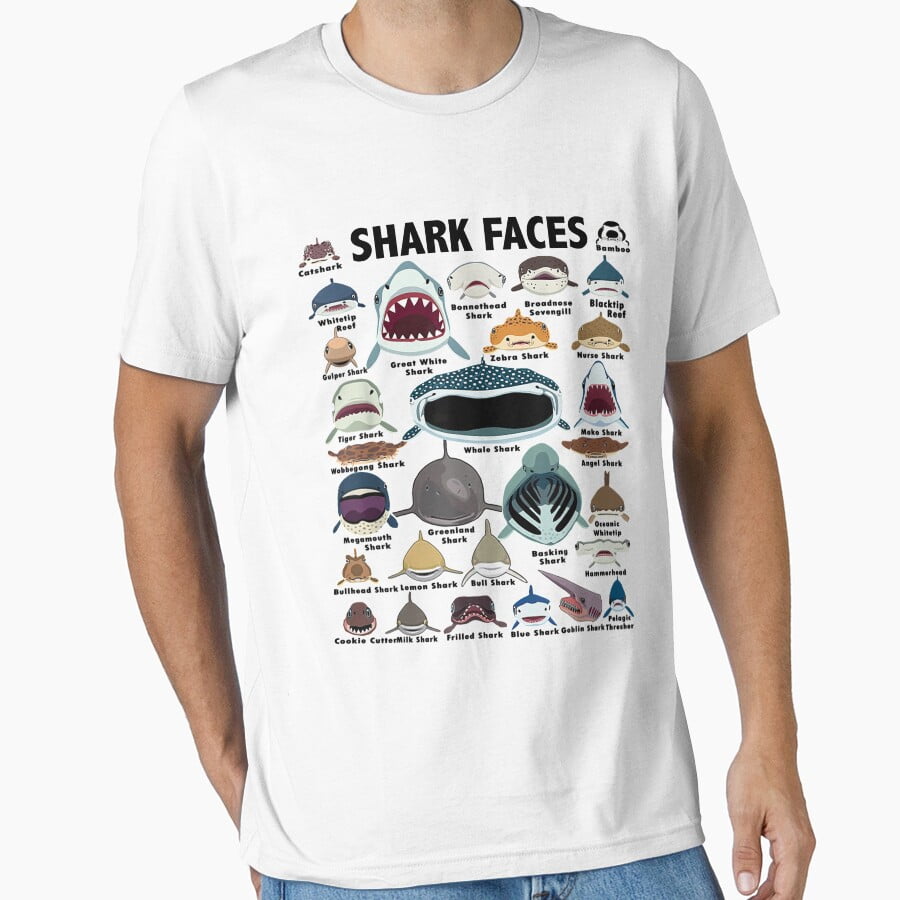 Tiny Nest Types Of Shark Identification - Shark Faces - Shark Heart ...