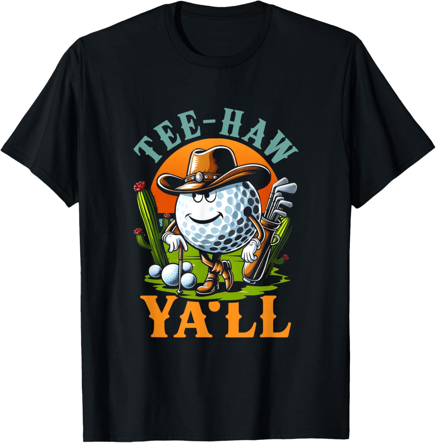 Tiny Nest Western Tee Haw Y'all Golf Ball Wrangler Southern - Walmart.com