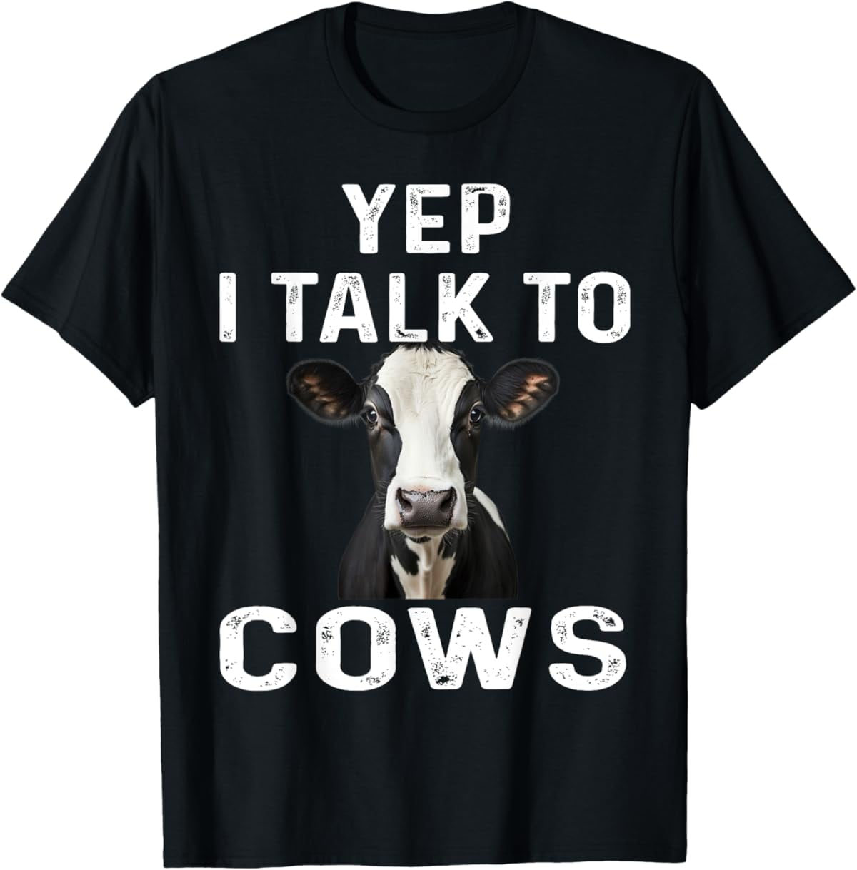 Tiny Nest Yep I Talk To Cows Dairy Farmer Tractor Farming Humor T-Shirt ...