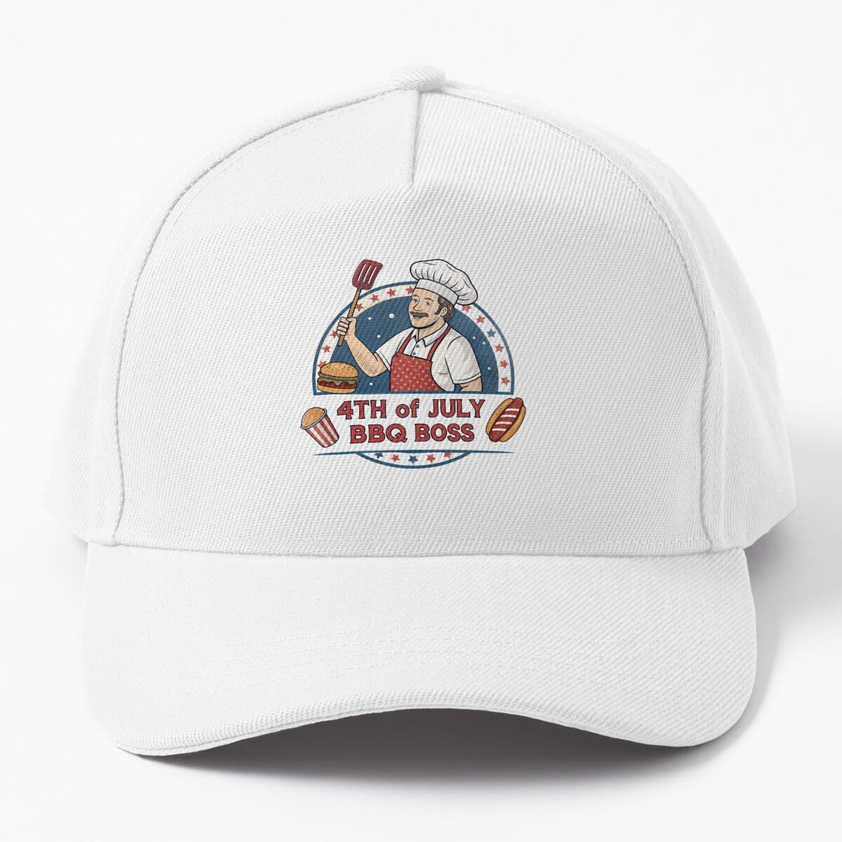 Tiny Nest4Th Of July Bbq Boss - Patriotic Grilling Chef Design Cap ...