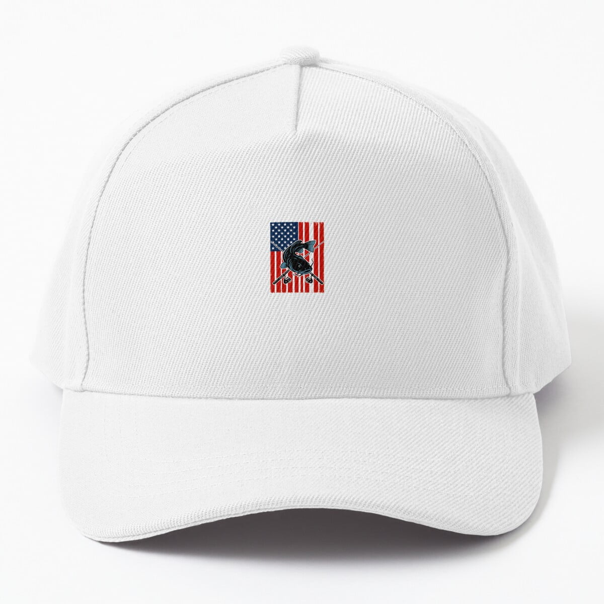 Jahat 4Th Of July Fishing Usa Flag Catfish Catfishing Patriotic Cap ...