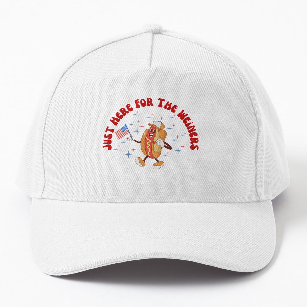 Jahat 4Th Of July Here For The Weiners Cap Baseball Cap, Hats For Men ...