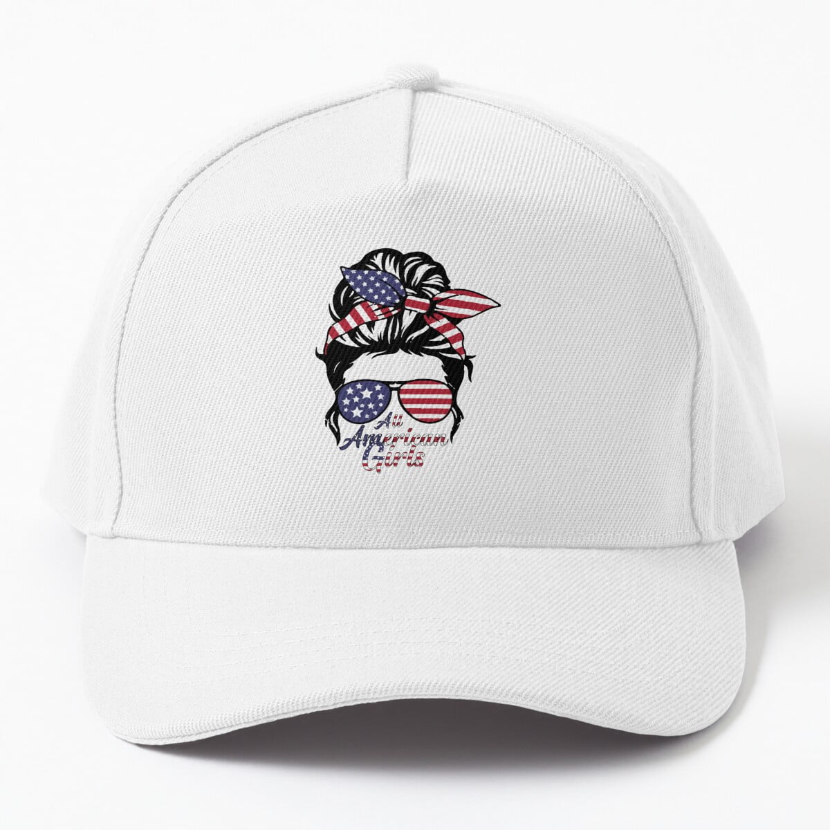 Jahat All American Girls Messy Bun Patriotic Cap Baseball Cap, Hats For ...