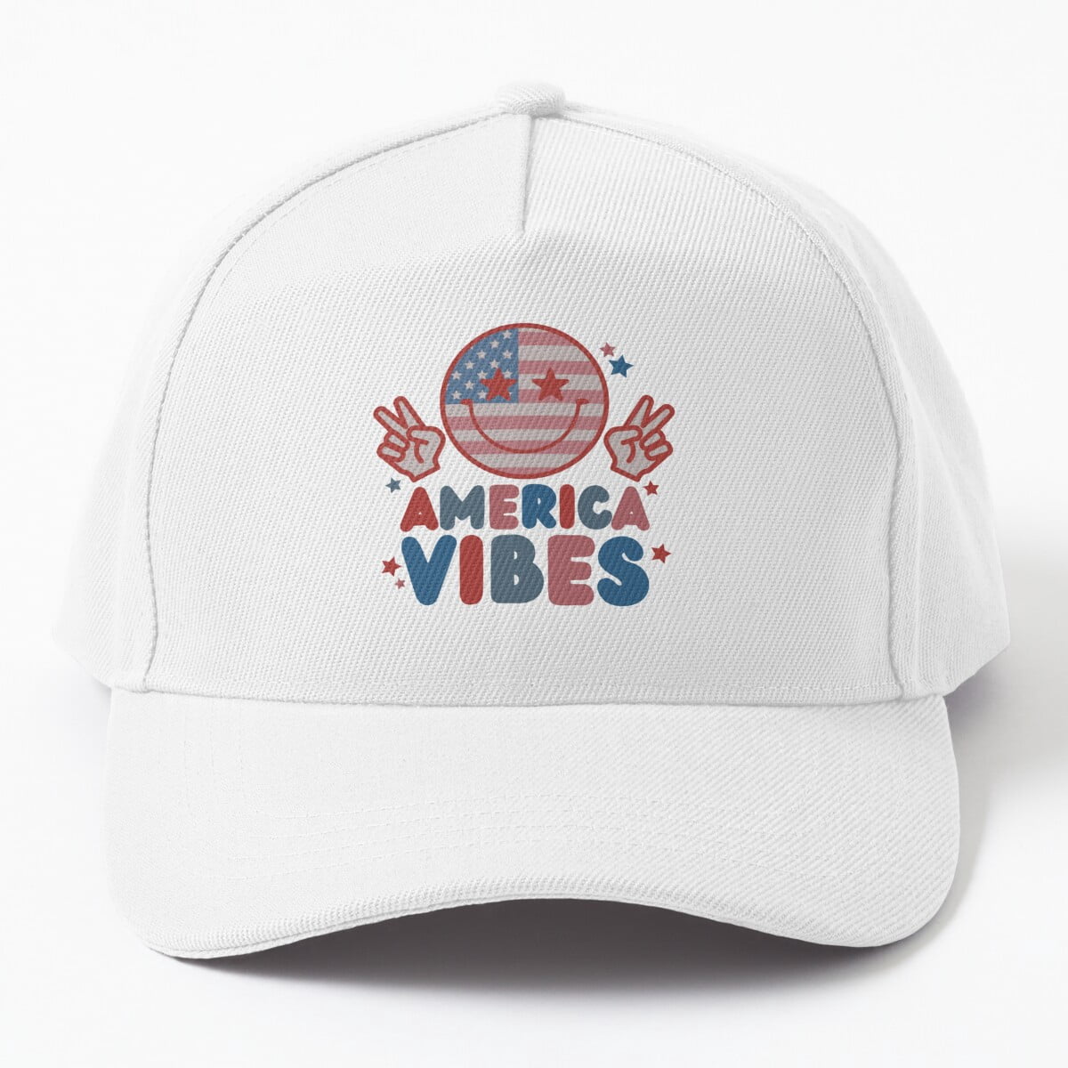 Jahat America Vibes, Smiley Face Cap Baseball Cap, Hats For Men, Gift ...