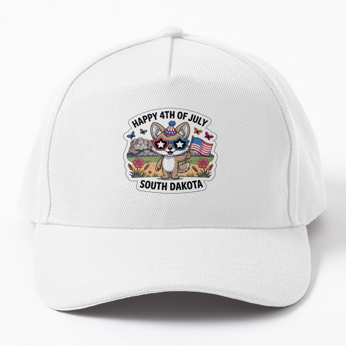 Jahat Cute Coyote South Dakota 4Th Of July Vintage Cap Baseball Cap ...