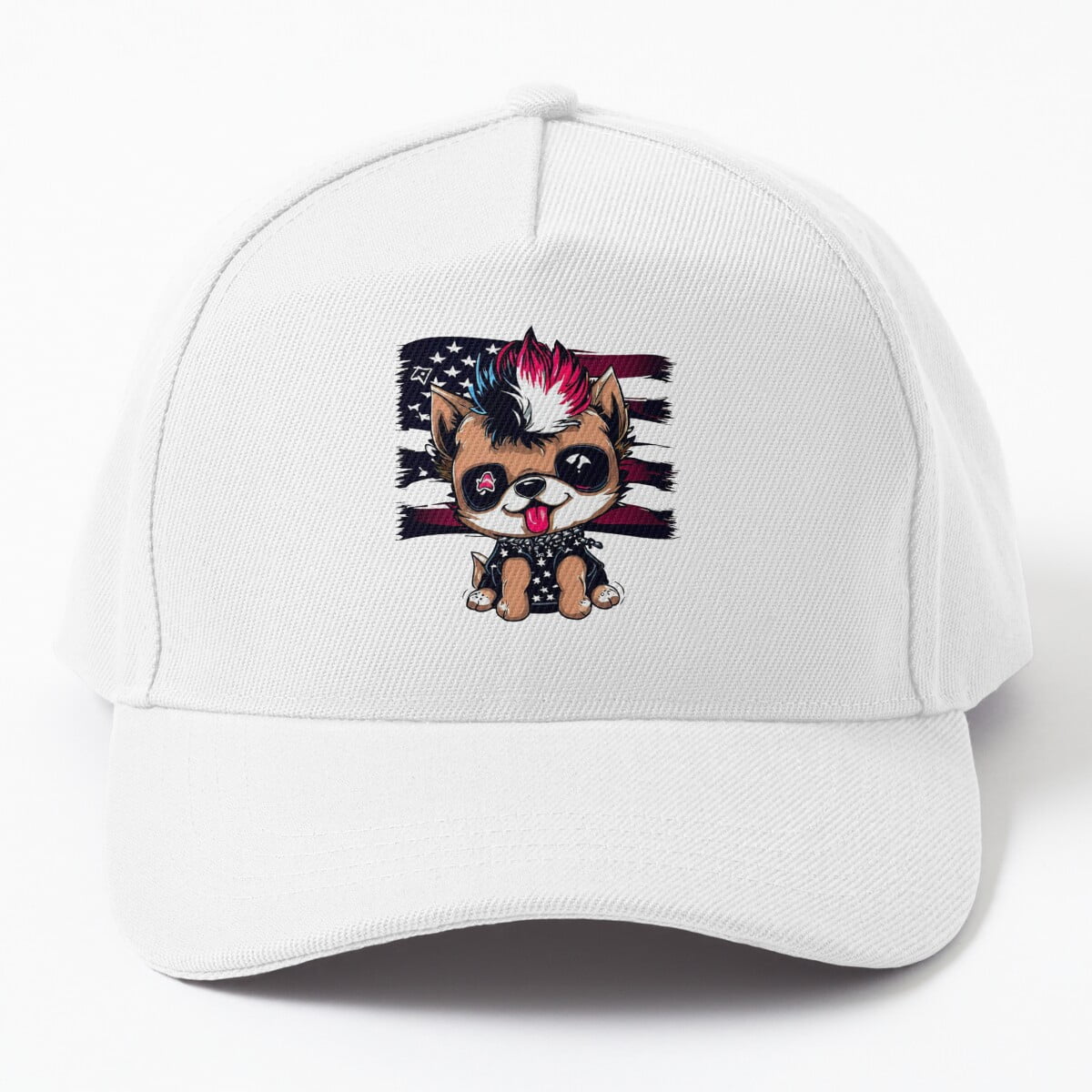 Jahat Cute Dog 4Th Of July Rebel Rocket Cap Baseball Cap, Hats For Men ...