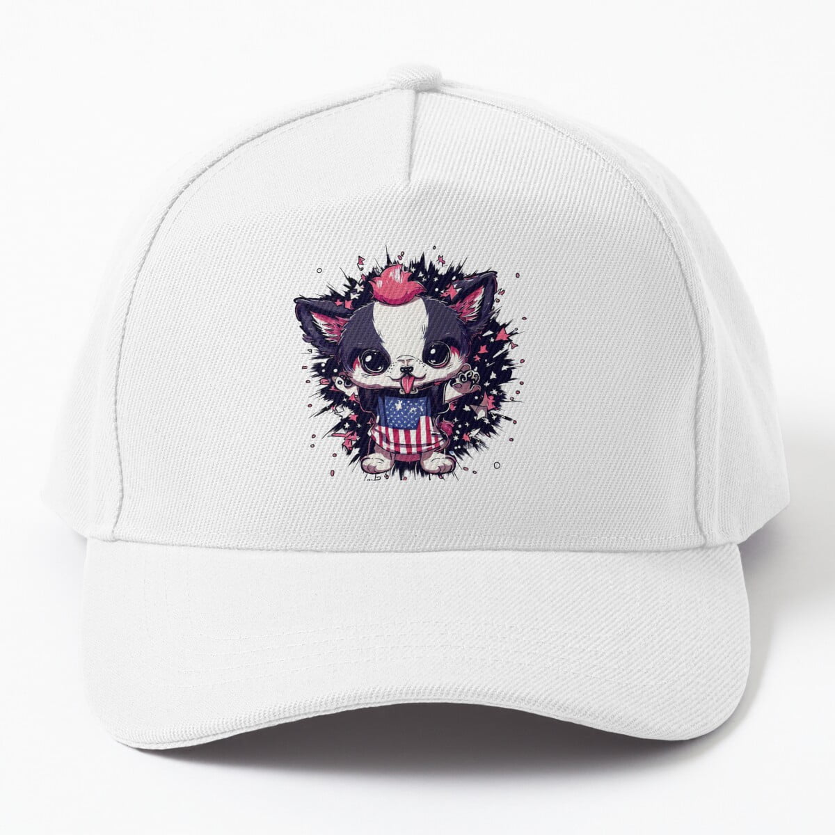 Tiny NestCute Dog 4Th Of July Red, White, And Woof Cap Baseball Cap ...