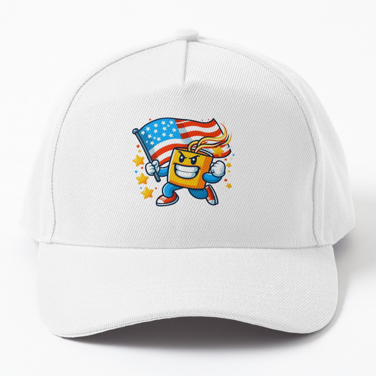 Jahat Energetic 4Th Of July Design- Happy Firework Mascot With American ...