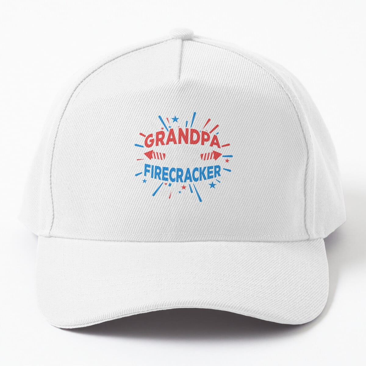 Jahat Grandpa Of The Little Firecracker 4Th Of July Birthday Cap ...