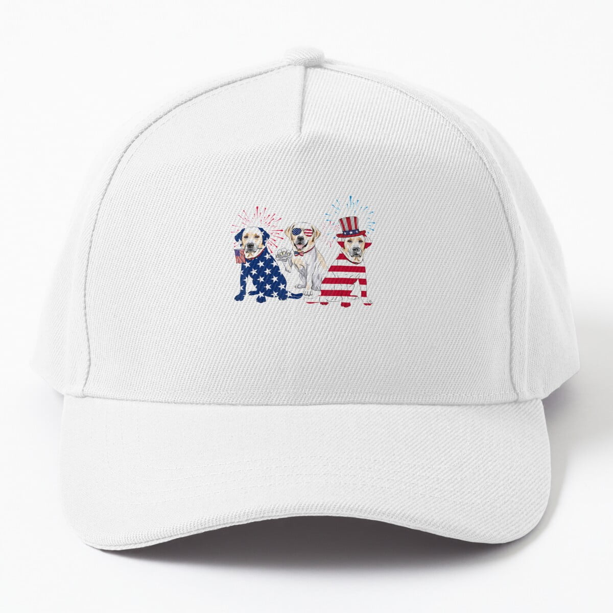 Tiny NestHappy 4Th July Three Blue White Labrador Retriever And Red Cap ...