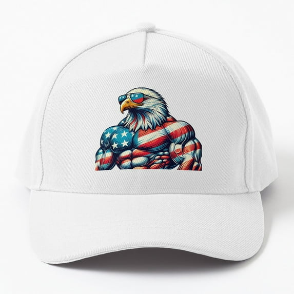 Tiny NestPatriotic Muscular Eagle Cap Baseball Cap, Hats For Men, Gift ...