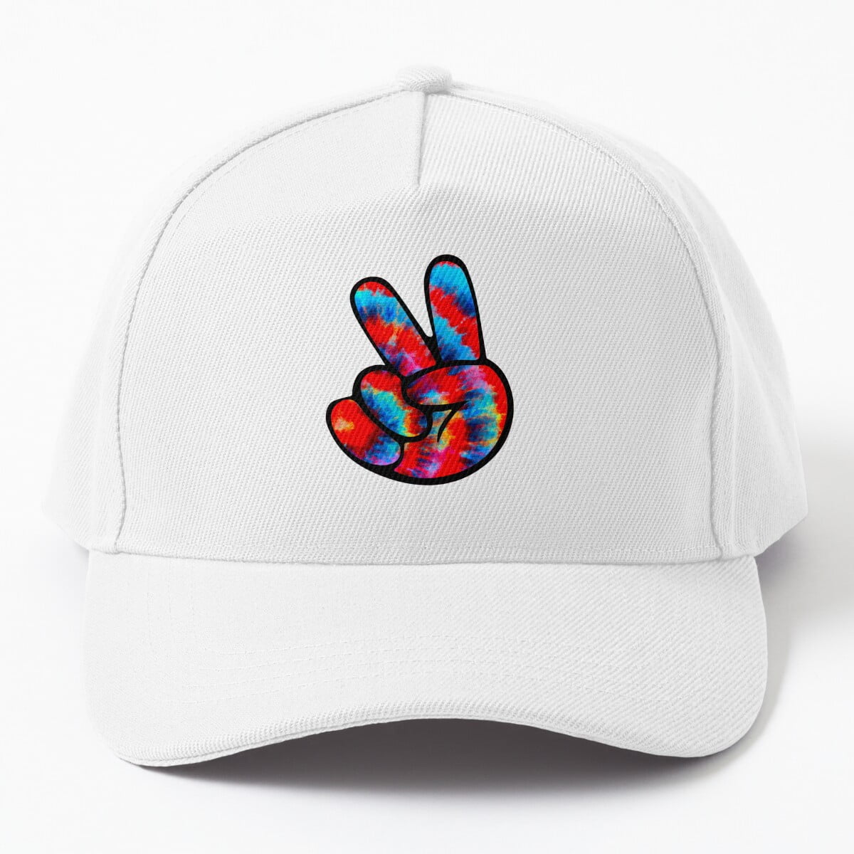 Jahat Peace Sign Hand 4Th Of July Tie Dye Cap Baseball Cap, Hats For ...