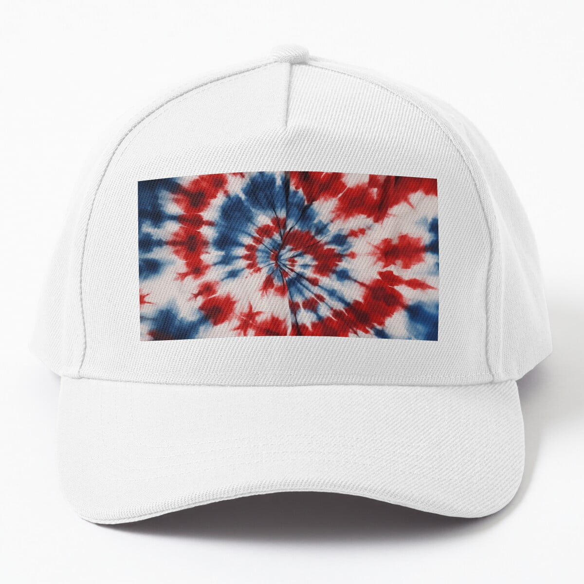 Jahat Red, White, And Blue, Psychedelic Tie Dye Cap Baseball Cap, Hats ...