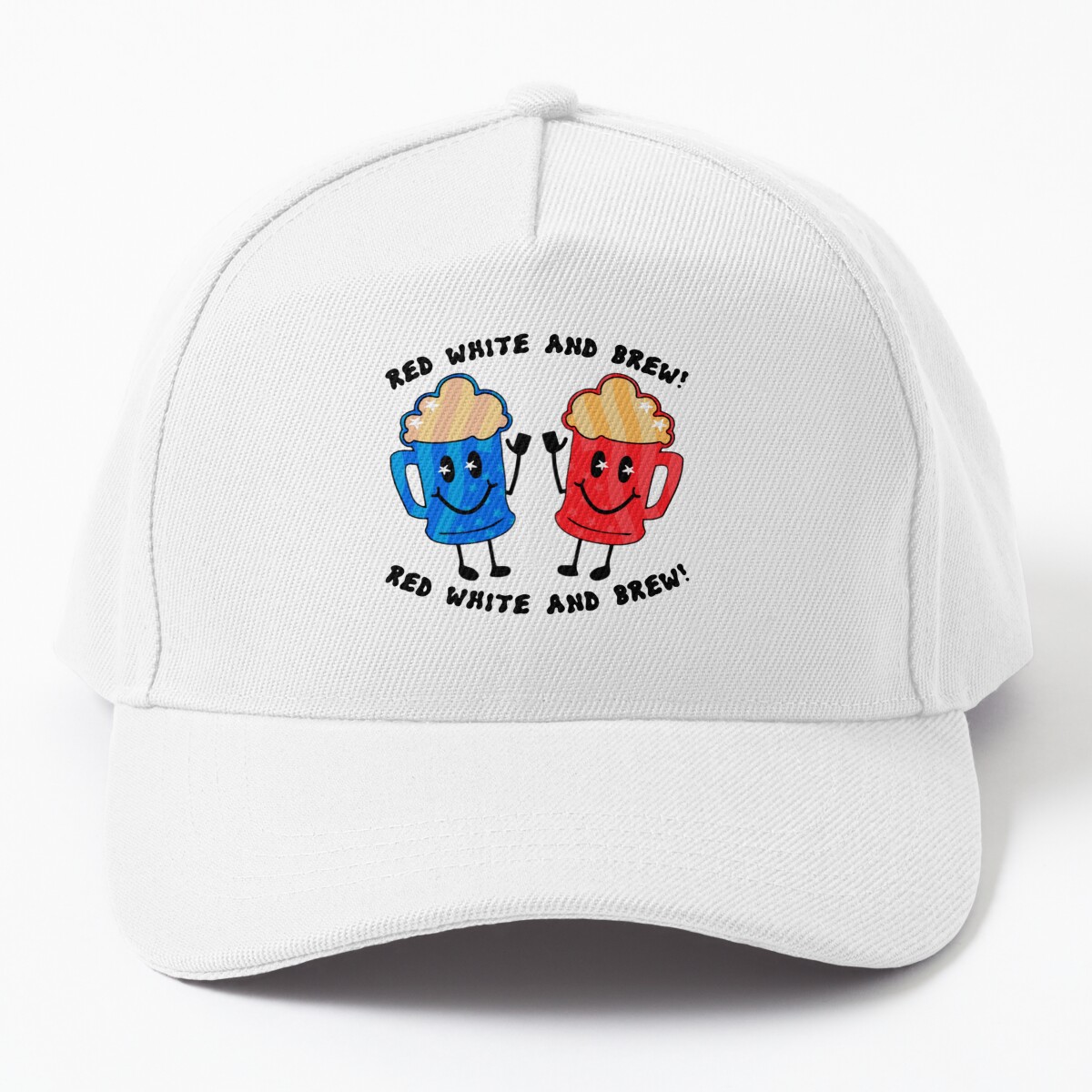 Jahat Red White And Brew Cap Baseball Cap, Hats For Men, Gift For Him ...