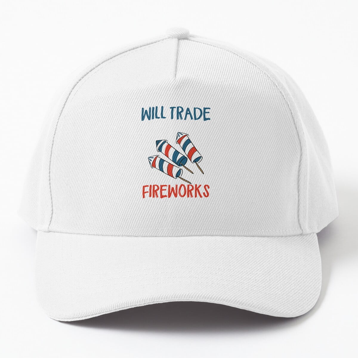 Jahat Will Trade Wife For Fireworks Men'S Funny 4Th Of July Gear Cap ...