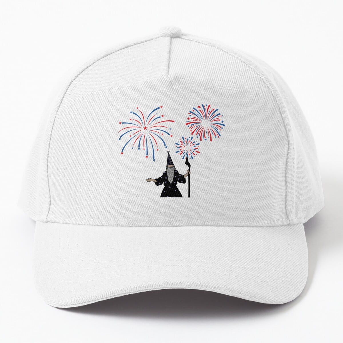 Jahat Wizard Casting Fireworks On 4Th Of July Cap Baseball Cap, Hats ...