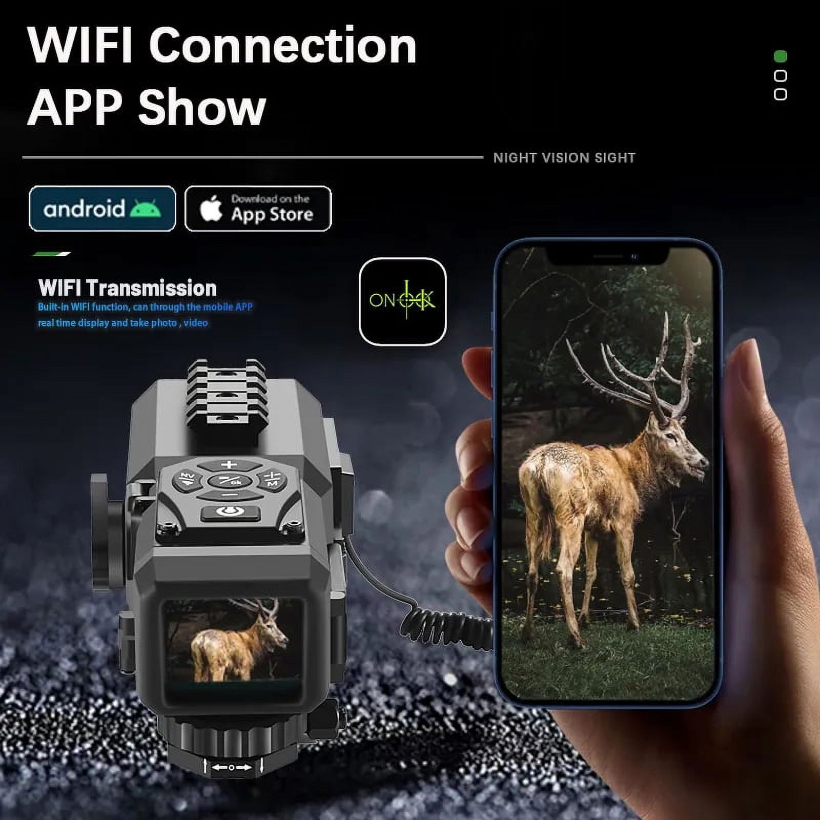 Tiny Night Vision Camera Scope Sights WIFI APP 4-16X Zoom 1920*1080p IR ...