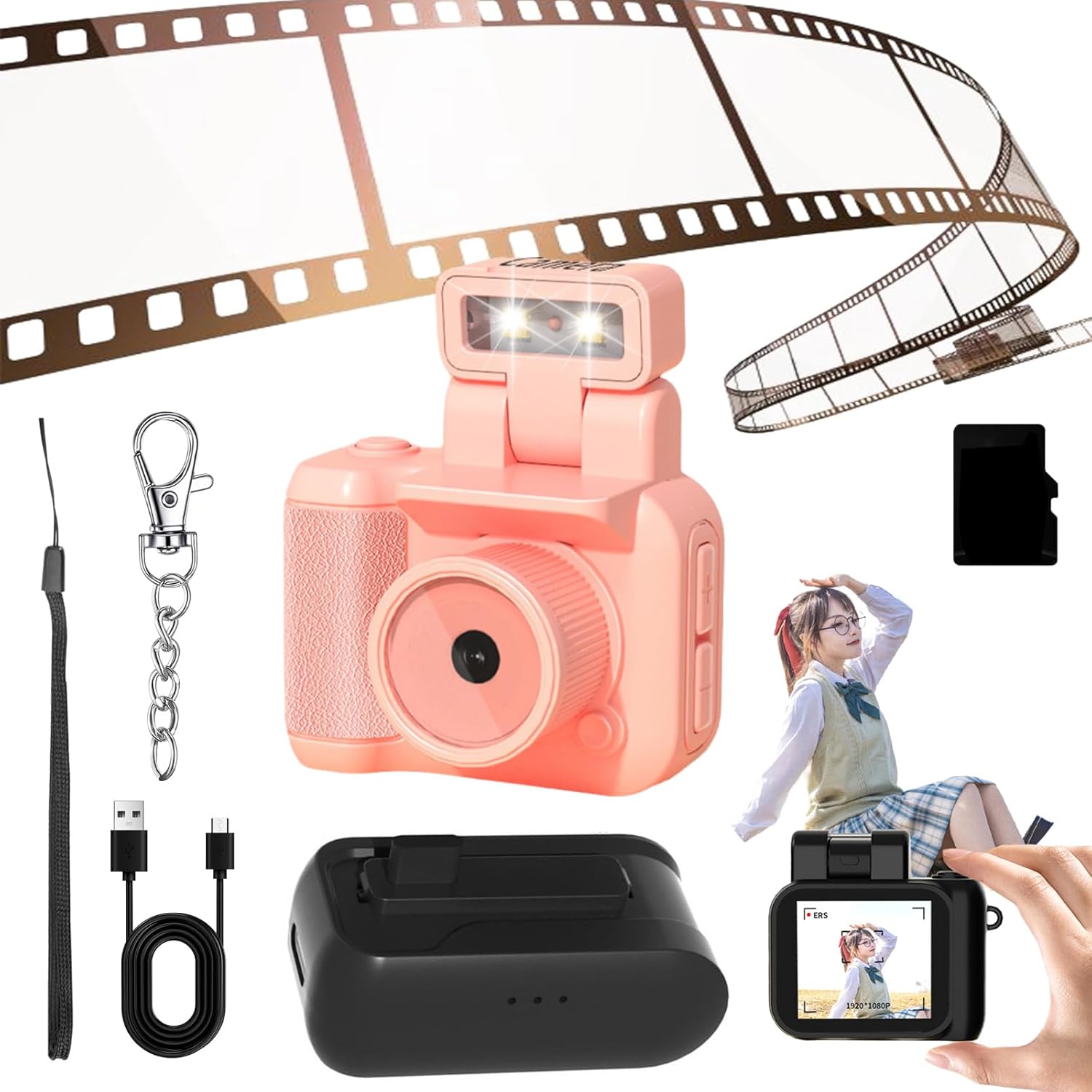 Tiny Nostalgic Camera, Miniretroflix - Nostalgic Camera with Battery ...