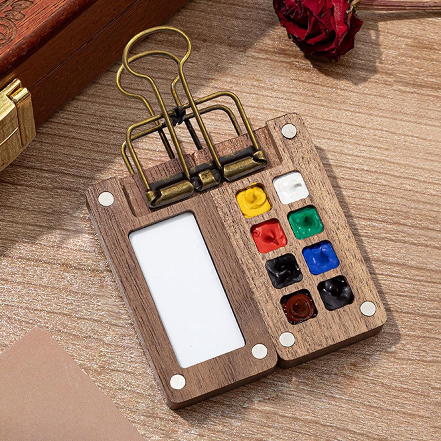 Tiny Painting Kit,Portable Miniature Watercolor Palette Travel Set ...