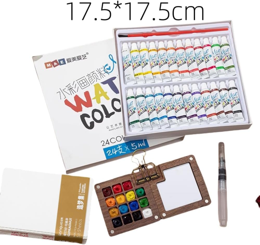 Tiny Painting Kit,Portable Miniature Watercolor Palette Travel Set ...