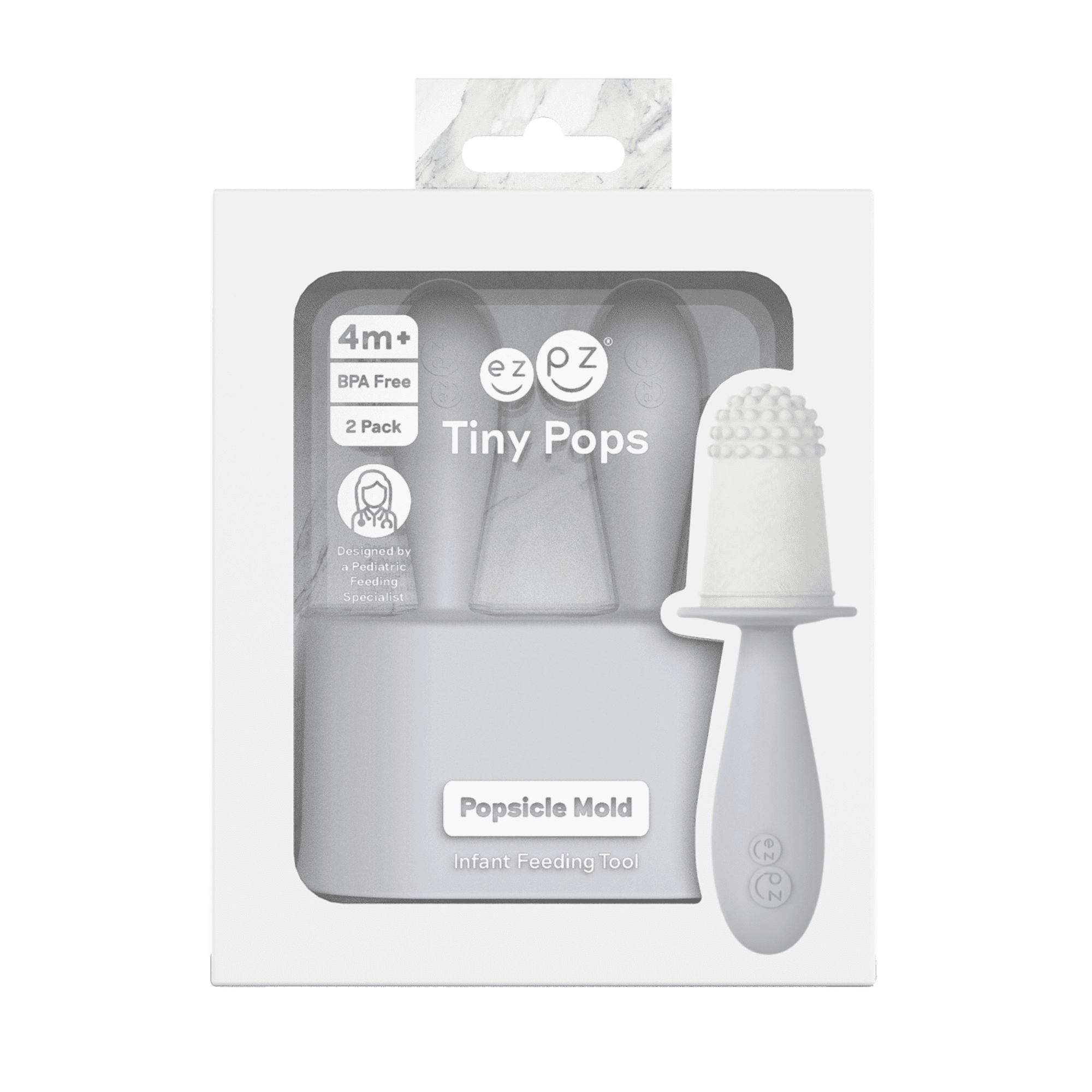 ezpz Baby-led Tiny Pops Popsicle Mold for Infants, Silicone Sleeve ...