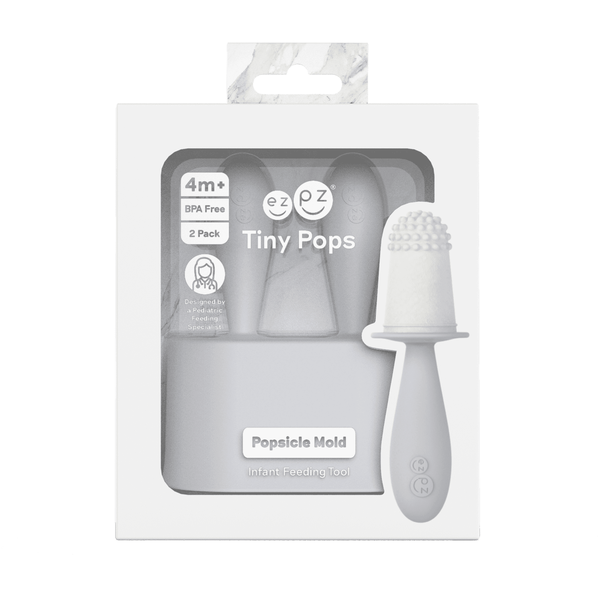ezpz Baby-led Tiny Pops Popsicle Mold for Infants, Silicone Sleeve ...