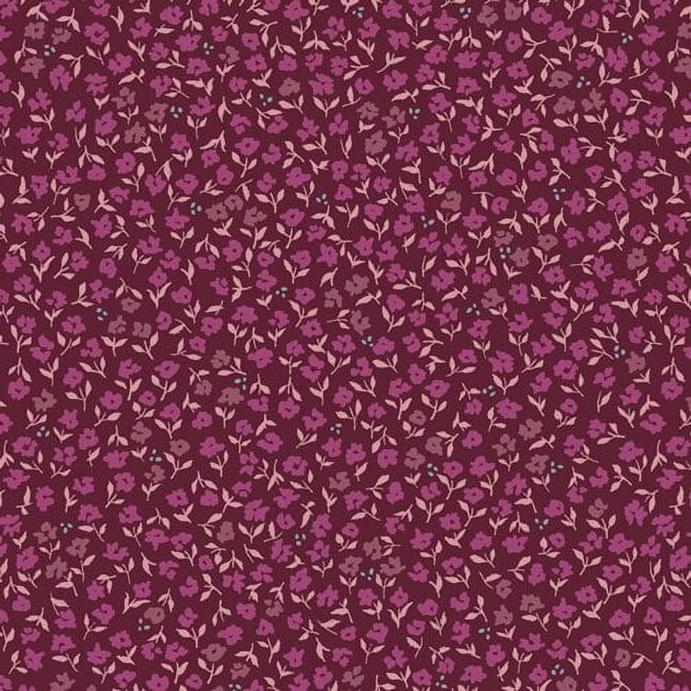 Tiny Purple Floral Promenade Plum fabric - Mayfair AGF cotton Sold by ...