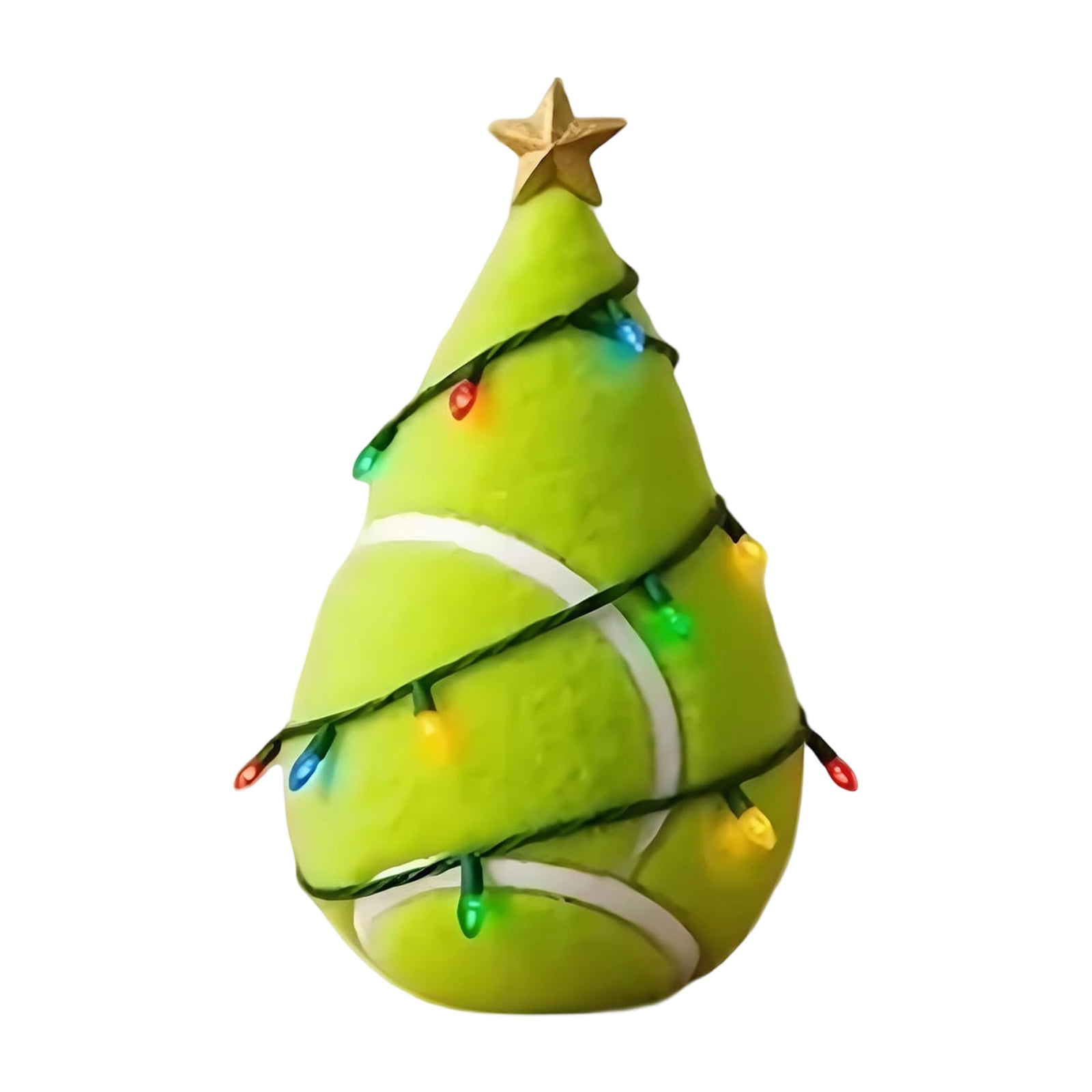 Tiny Resin Soccer Christmas Tree with LED Light Illuminated Holiday ...