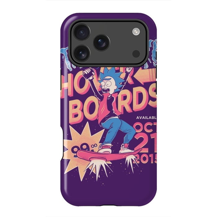 Tiny Rick Hoverboards Funny Cartoon Meme Case for iPhone 17 16 15 14 13 ...