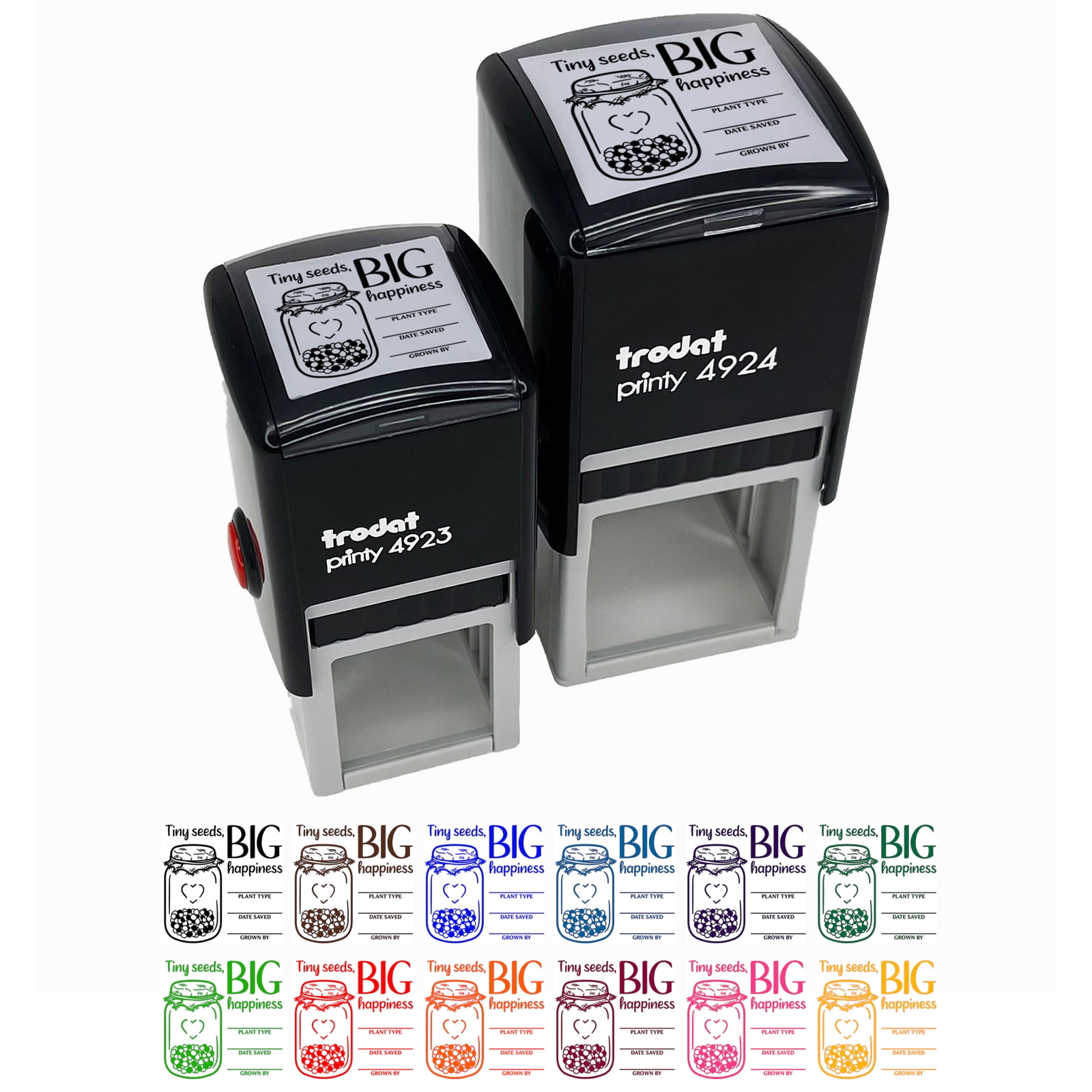 Tiny Seeds Big Happiness Fill In Plant Seed Packet Self-Inking Rubber ...