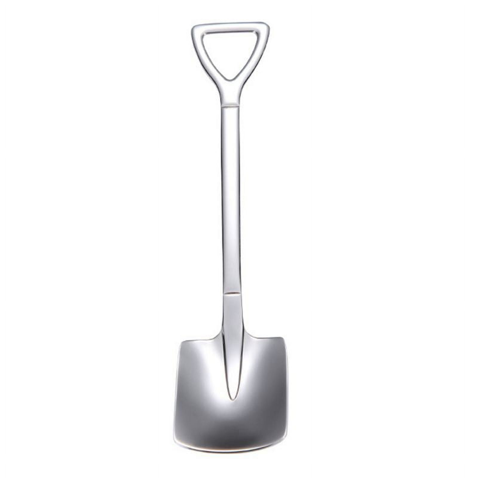 Tiny Spoon 304 Stainless Steel Shovel Spoon Gift Shiosel Cute Engineer Flat Pointed Shovel Spoon ...