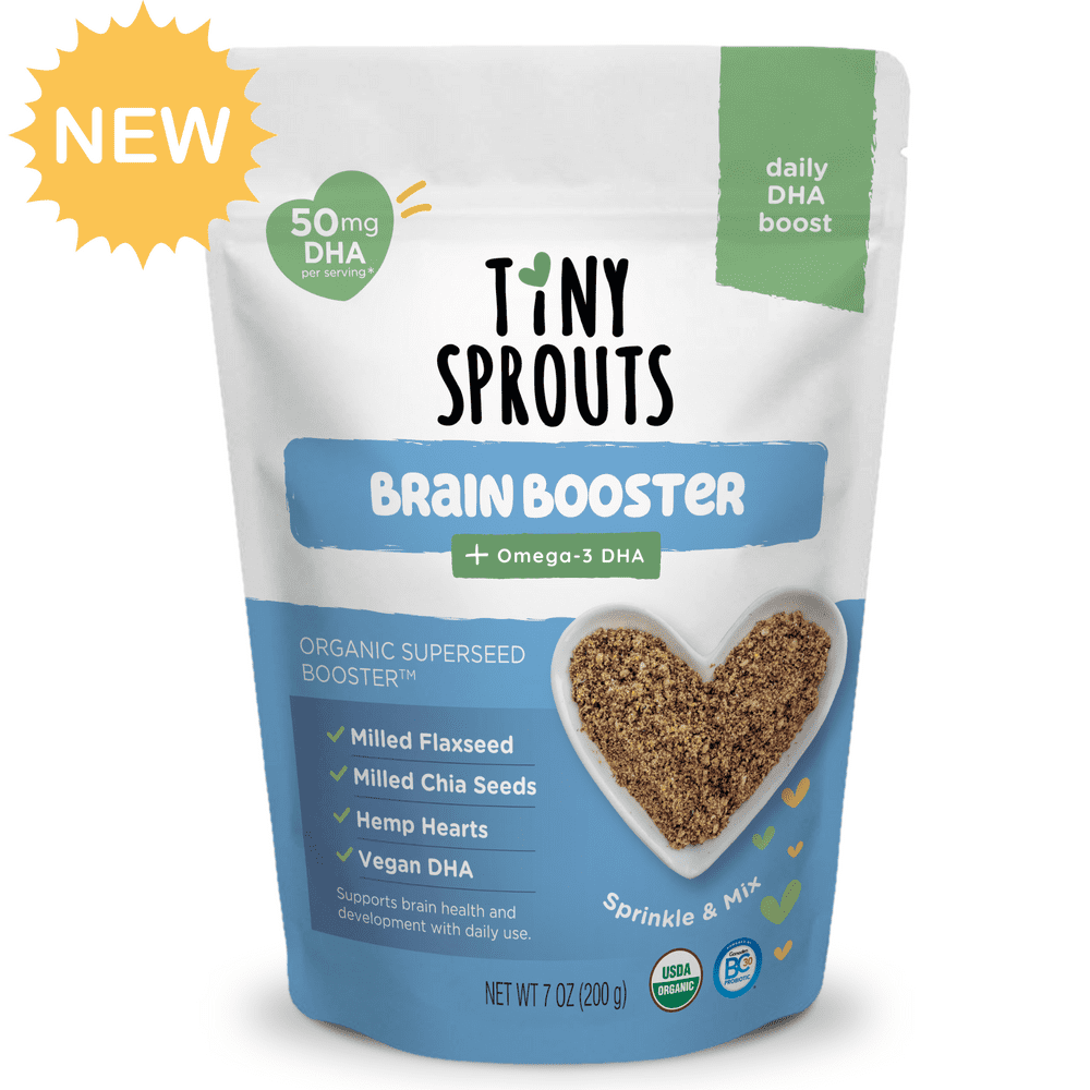 Tiny Sprouts Organic Brain Booster and Omega3 DHA, 7 Oz, 6 Pack ...