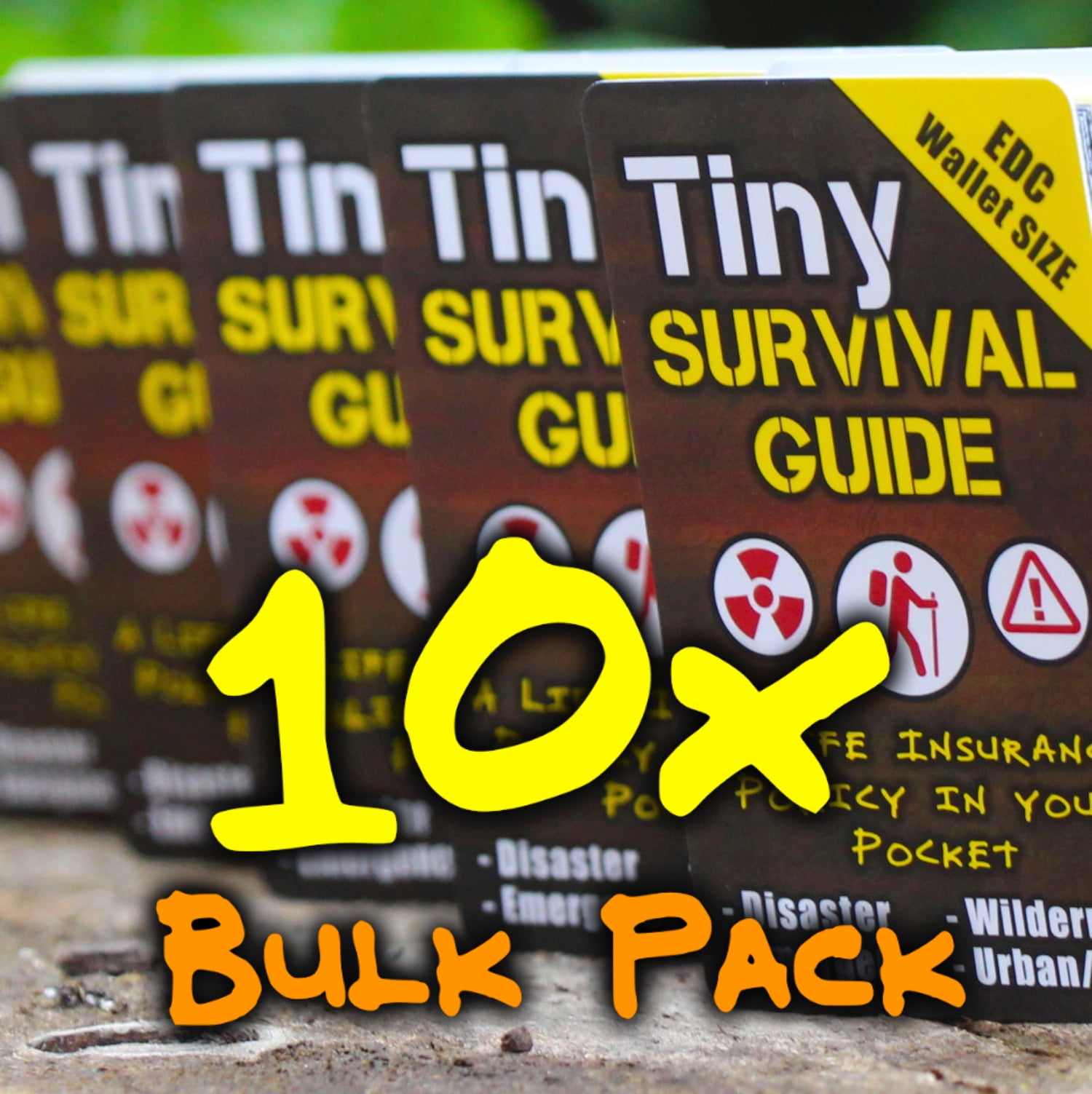 Tiny Survival Guide: EDC - Fits in Wallet: 10 pack - Walmart.com