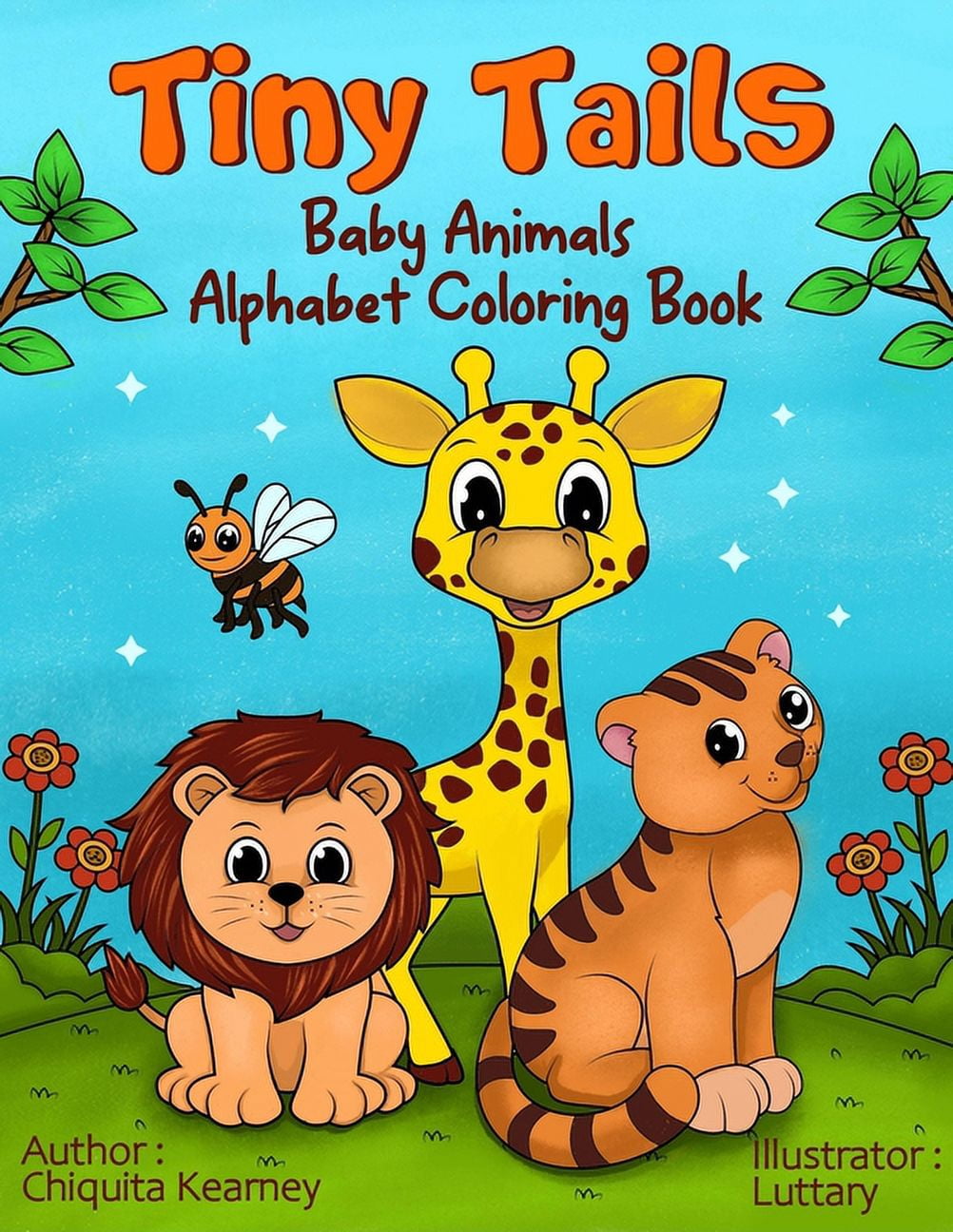 Tiny Tails: Baby Animals Alphabet Coloring Book (Paperback)(Large Print ...