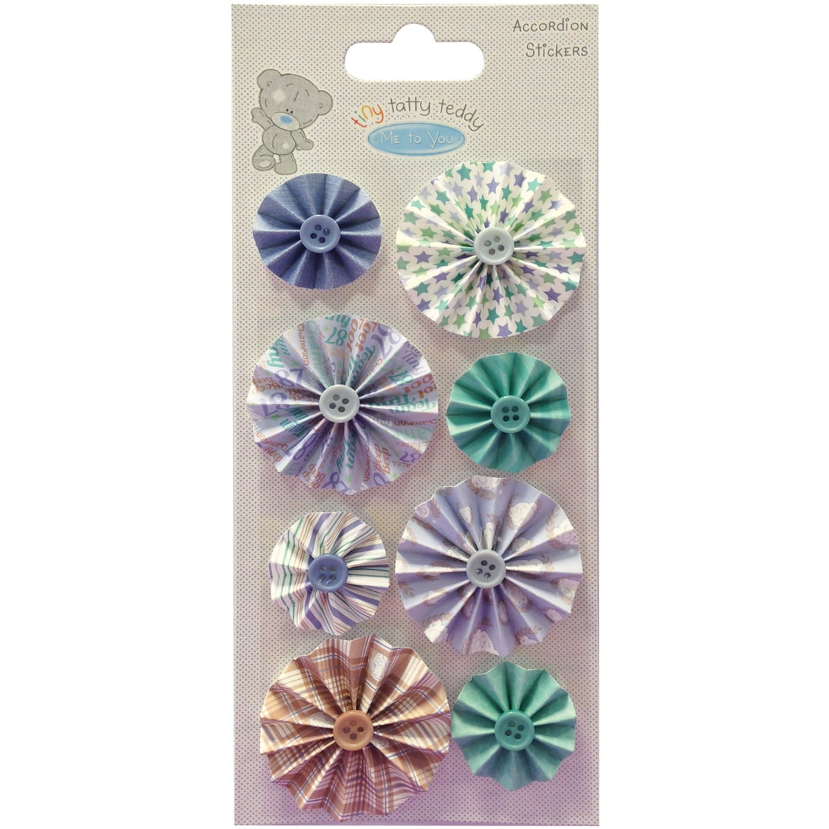 Tiny Tatty Teddy Accordion Stickers 8/Pkg-Boy - Walmart.com
