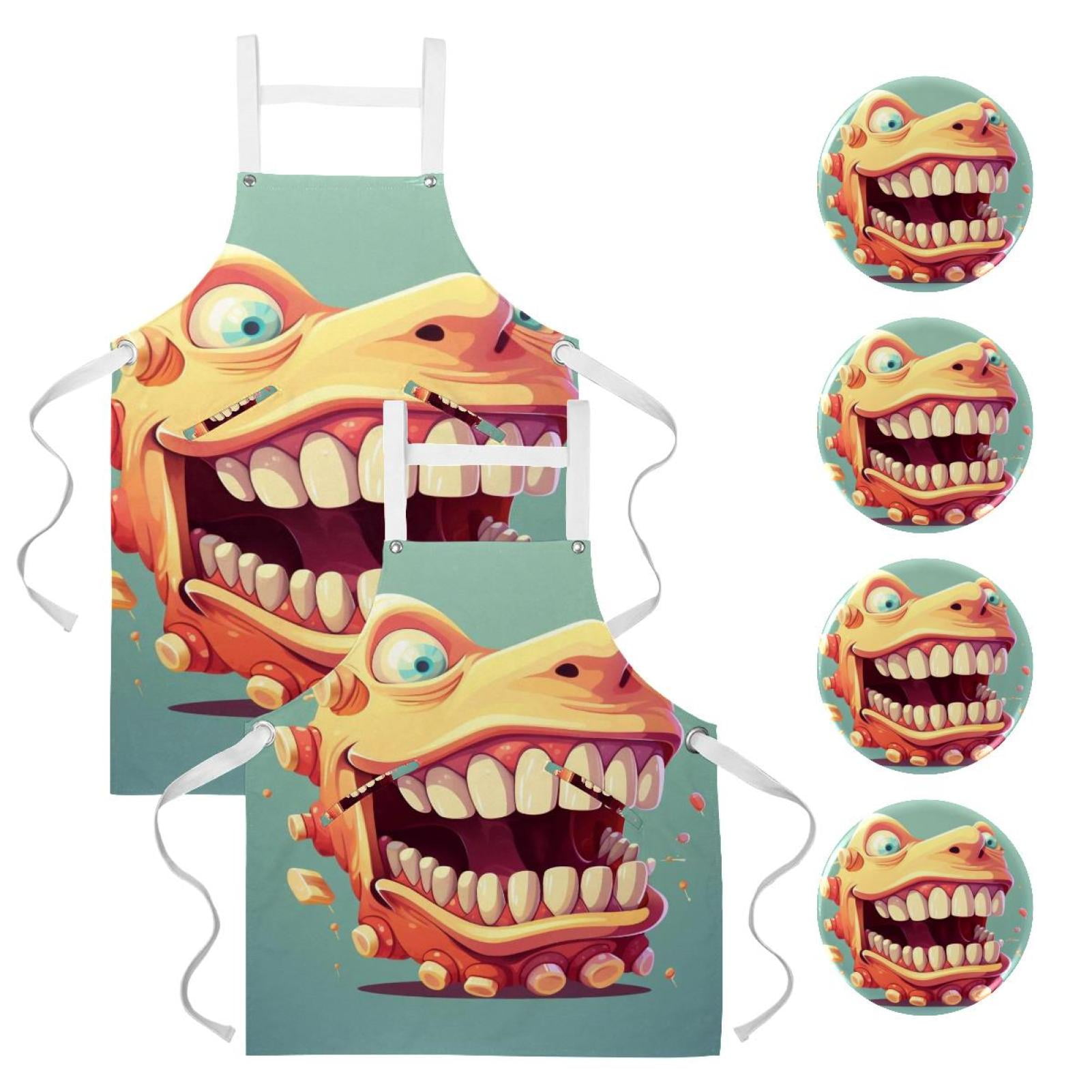 Tiny Teeth 2 Pack Waterproof Photo Buttons with Pockets and Badge Pins ...