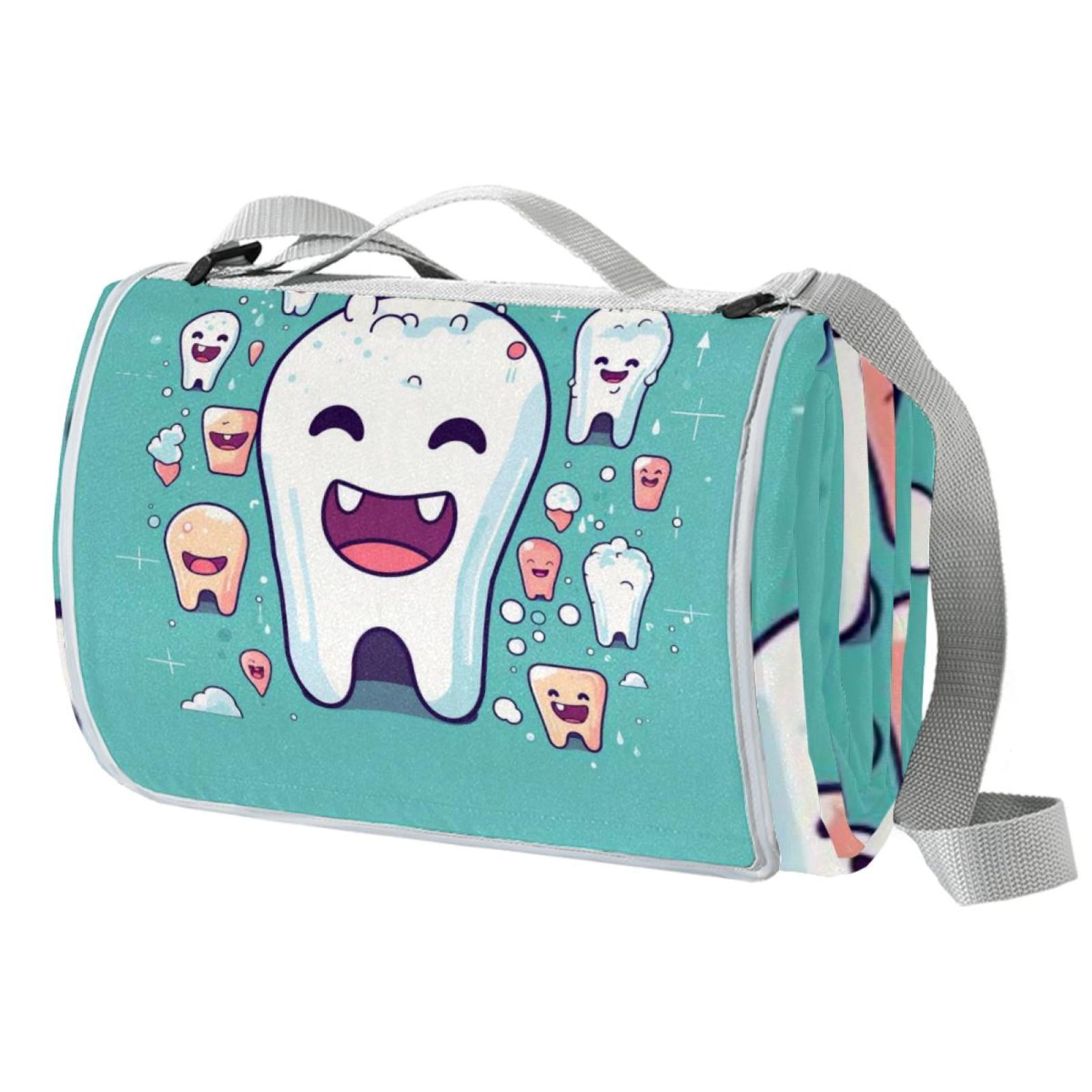 Tiny Teeth Canvas Picnic Blanket Waterproof Foldable Extra Large ...